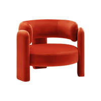 Fauteuil tripode en velours moutarde Mellow velluto | Maisons du Monde