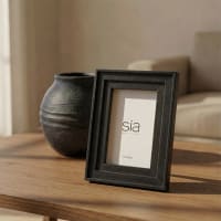 Marco de fotos orgánico negro 20x17 cm Max | Maisons du Monde