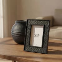 Marco de fotos orgánico negro 20x17 cm Max | Maisons du Monde