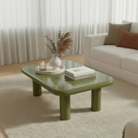 Mesa de centro tablero resistente MDF 3cm Azúl Cornish 100x60cm BLOCKIE ...