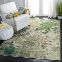 Tapis tissé à plat vert 155x235 Tosca | Maisons du Monde