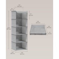 Organizador colgante de armario plegable de color beige Tina | Maisons ...