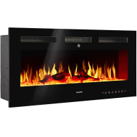 Chimenea eléctrica de pared chicago l101,6 x d14 x h54,6 | Maisons du Monde