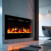 Chimenea eléctrica de pared chicago l101,6 x d14 x h54,6 | Maisons du Monde