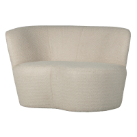 Canapé 1 place droit en bouclé crème Stone | Maisons du Monde