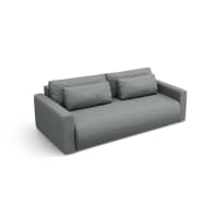 Sofá cama 3 plazas terciopelo texturizado mostaza Plume | Maisons du Monde