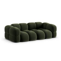 Set panca e poltrona in velluto a coste, 3 posti, cachi scuro Isak ...