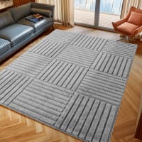 Alfombra de relieves geométricos crema - 200x290 cm Turin | Maisons du ...