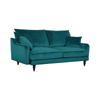 Canapé 3 places en velours bleu paon Sasha | Maisons du Monde