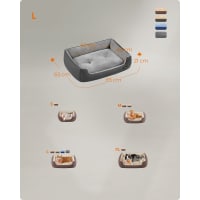Cama para mascota desenfundable antimanchas multicolor m(80x60cm ...