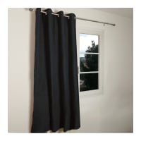 Rideau à œillets occultant noir 135x240 | Maisons du Monde