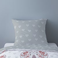 Parure housse de couette 100% coton imprimée + 1 taie 140x200 cm ...