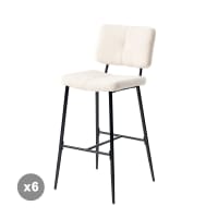 2er-Set Barstühle Industriell Bouclé Beige Pomona bar boucle | Maisons ...