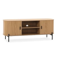 Meuble tv modulable 100 cm 2 portes effet chêne Alix | Maisons du Monde