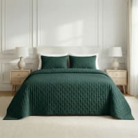 Colcha lisa acolchada extrasuave gris Cama 150(250x280 cm) Pure ...