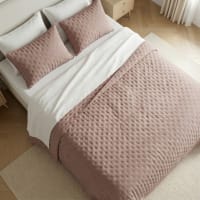 Colcha lisa acolchada extrasuave azul Cama 135(235x280 cm) Pure ...