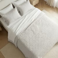 Colcha lisa acolchada extrasuave gris Cama 180(280x280 cm) Pure ...