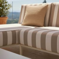 Conjunto de jardín bajo modular a rayas para 4 personas azul pacífico ...