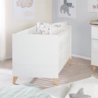 Chambre enfant complète évolutive blanc et effet chêne LEON | Maisons ...