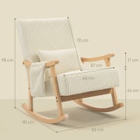 Mecedora tela beige claro Skovde | Maisons du Monde