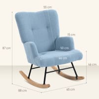Mecedora tela beige claro Weston | Maisons du Monde