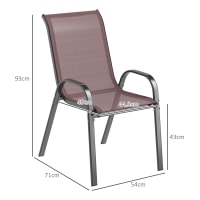 Set di sedie da giardino Grigio H105xB57xL56cm | Maisons du Monde