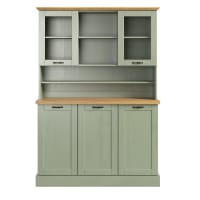 Cuisine avec armoire haute PT Chêne Blanc campagnard 300x81,6cm ...