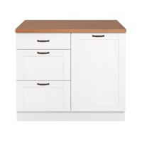 Bloc cuisine , PT Marbre Blanc Haute brillance 60x81.6cm | Maisons du Monde