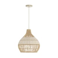 Lámpara de techo Romeo natural y blanca Ø40 cm E27 Lámpara de techo ...