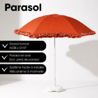 Parasol déporté octogonal Ø 300 cm taupe Porticcio | Maisons du Monde