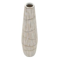 Jarrón de exterior de resina beige, Ø 28x110 cm Sand | Maisons du Monde