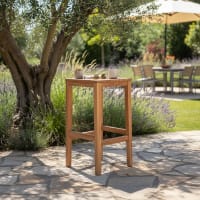 Tabouret haut de bar en tissu - bleu Eleonora | Maisons du Monde