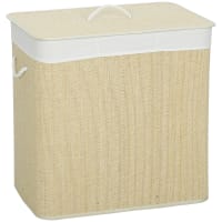 Cesto de ropa sucia plegable con asa repelente al agua color blanco ...