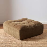 Pouf en tissu places marron Assa | Maisons du Monde