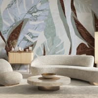 Papier peint panoramique Luxuriance Bleu - Vert | Maisons du Monde