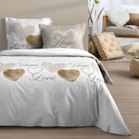 Parure de couette 100% coton 57 fils imprimée 260x240cm 2 taies ...