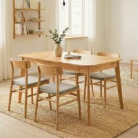Table repas en bois marron 180 x 90 x 75 cm Linza | Maisons du Monde