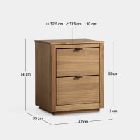 Mesita de noche 1 cajón marrón claro Lynwood | Maisons du Monde