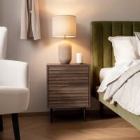 Mesita de noche 2 cajones marrón claro Keith | Maisons du Monde