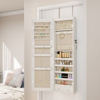 Espejo joyero montado en la pared de color blanco Betty | Maisons du Monde