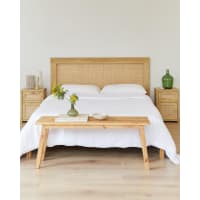 Cabecero de abeto macizo y fibras naturales color natural 190 cm Marnie ...