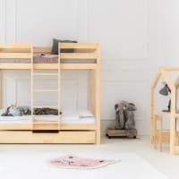 Lit superposé en bois cabane mila clpn | Maisons du Monde