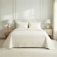 Colcha lisa acolchada extrasuave azul Cama 200(300x280 cm) Pure ...