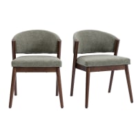 Set di 2 sedie in legno noce trendy ecrù Alba | Maisons du Monde