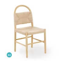 Set di 2 sedie in legno noce trendy ecrù Alba | Maisons du Monde