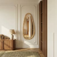 Specchio da terra con cornice legno marrone chiaro 165 cm Amarie ...