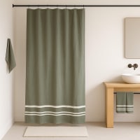 Rideau en coton gris nuage 140x260cm Rid.gaze de coton | Maisons du Monde