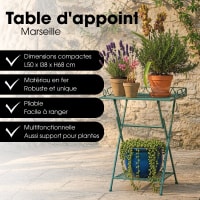 Tavolino, teak, 40x35x40 cm Liane | Maisons du Monde