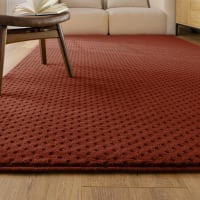 Tappeto a tessitura piatta rosso 155x235 Tosca | Maisons du Monde