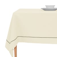 Nappe coton/lin unie ecru 170x300 Soft dyed | Maisons du Monde
